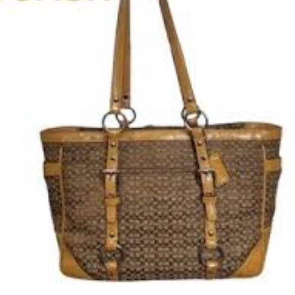 Coach | Bags | Coach Vintage Signature Fabric Monogram Bucket Style ...